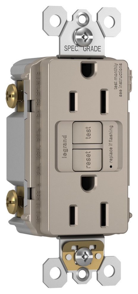 Spec-Grade Tamper-Resistant 15A Self-Test Duplex GFCI - Transitional ...