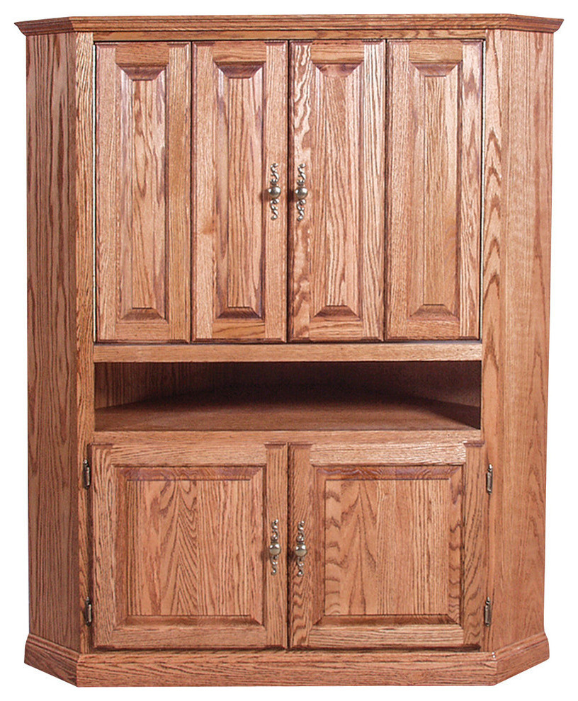 Traditional Large Corner TV Unit - Traditional - Entertainment Centers ...