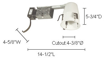 4-Inch Low Voltage Non Ic Airtight Housing For Remodeling, Silver ...