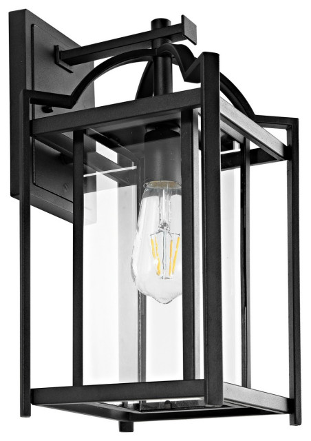 Safavieh Portar Outdoor Wall Lantern Black - Transitional - Outdoor ...
