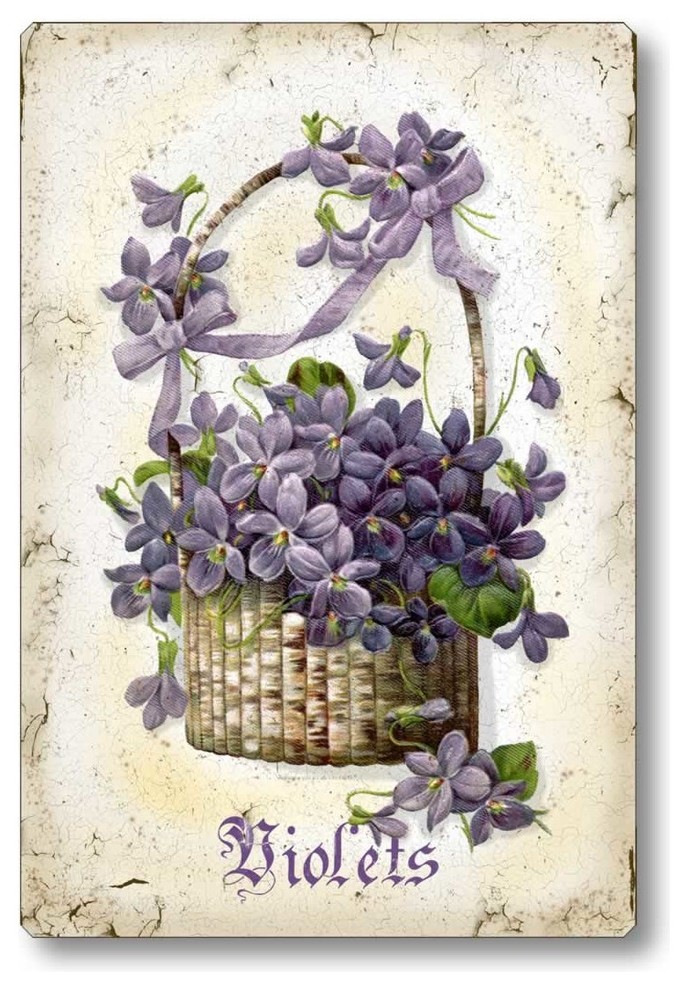 Victorian Violets Sign - Contemporary - Wall Accents - by Fairy ...