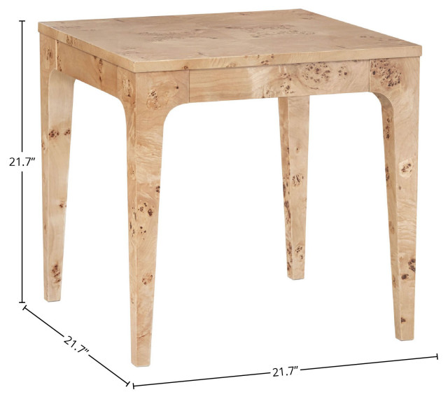 Mappa MDF Side Table, Brown - Rustic - Side Tables And End Tables - by ...