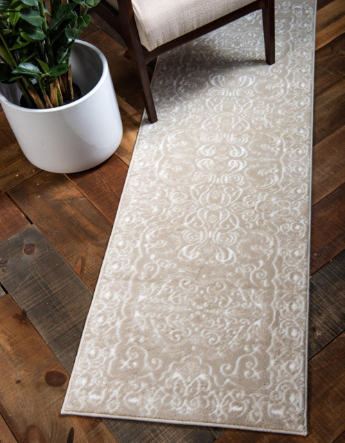 Rug Unique Loom Rushmore Tan Runner 3' 0 x 9' 10 - Traditional - Hall ...