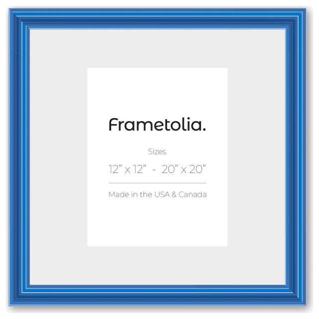 Seaport Blue 2" Lavo Picture/Gallery Frame, 16" x 16" - Wide Mat ...