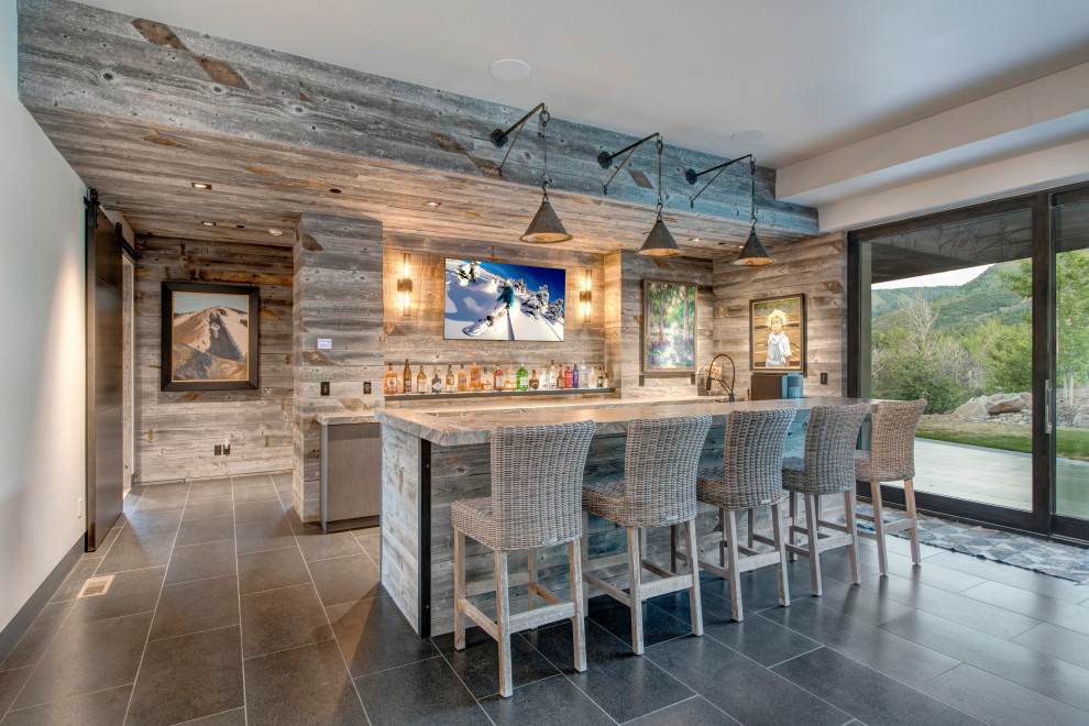 Mountain Retreat - Rustic - Home Bar - Salt Lake City - by Cabinets by ...