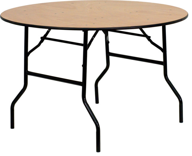 48RND Wood Fold Table - Contemporary - Folding Tables - by Homesquare ...