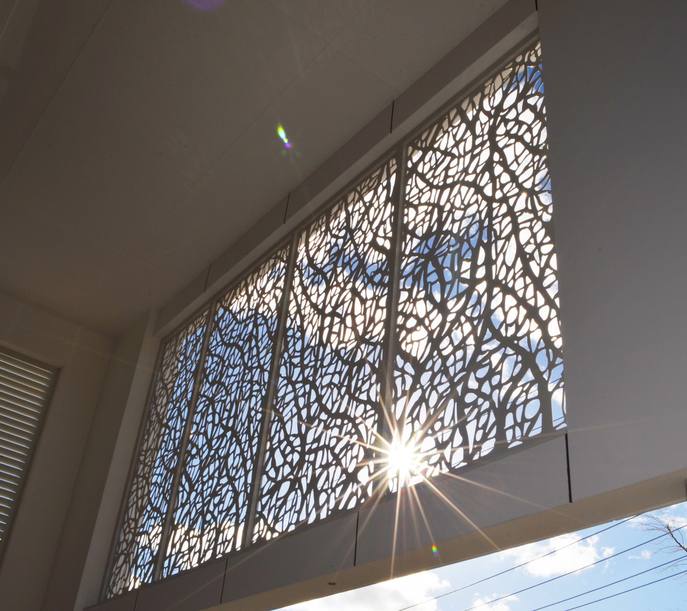 Monaco Street House Laser cut privacy screens - Beach Style - Gold ...