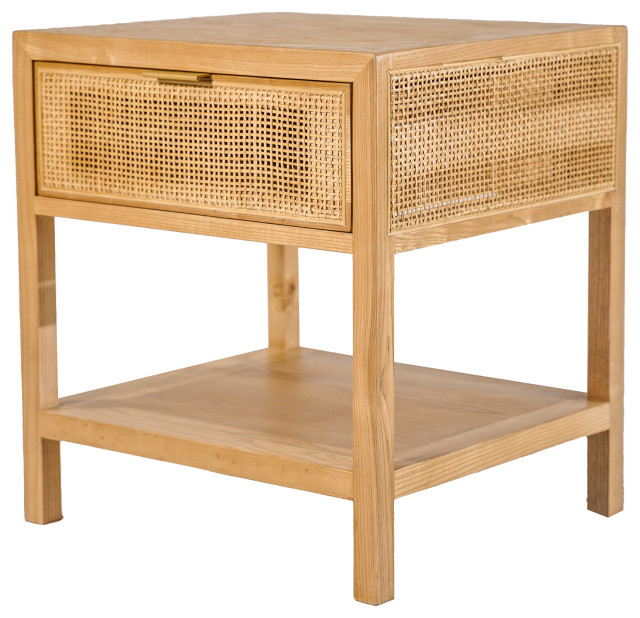 Rattan Side Table, Brown - Tropical - Side Tables And End Tables - by ...