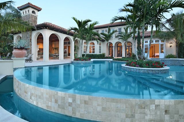 Tuscan Home With Pool Landscaping