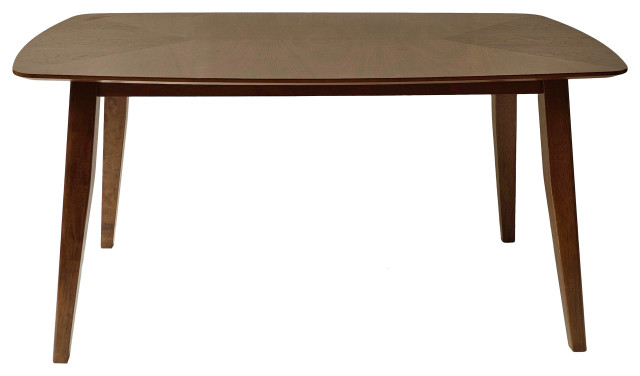 Howard Mid-Century Modern Rubber Wood Dining Table - Midcentury ...