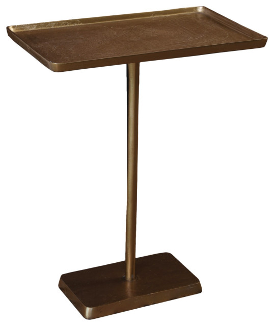 Gold Cast Aluminum Side Table - Contemporary - Side Tables And End ...