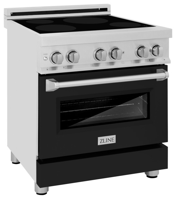 ZLINE 30 Induction Range, Stainless Steel With a Black Matte Door RAIND ...