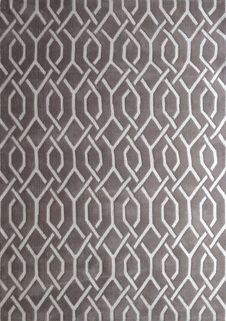 5'x7' Unique Drizzy Gray Transitional Vibrant Color Living Room Rug ...