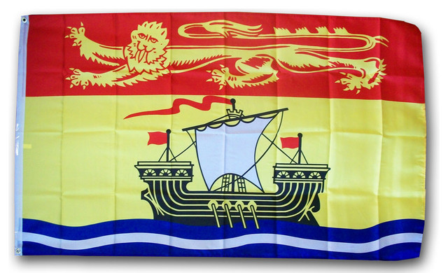 New Brunswick, 3'x5' Polyester Flag - Traditional - Flags And Flagpoles ...