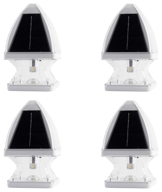 Gama Sonic 143iP490211 Gothic Solar Post Cap Light White 4PK ...