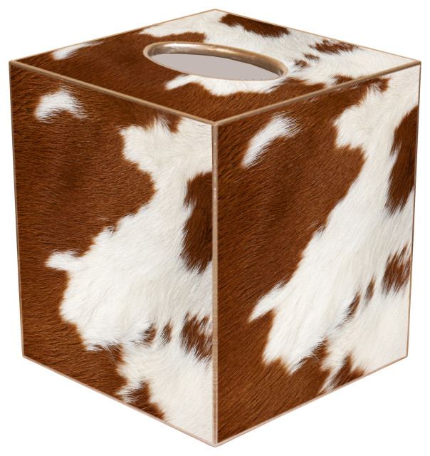 Cowhide Tissue Box Cover, TB8413 - Contemporary - Tissue Box Holders ...