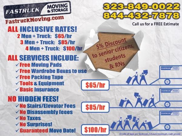 Los Angeles Moving - Fastruck Moving and Storage (323) 849-0022 - Los ...