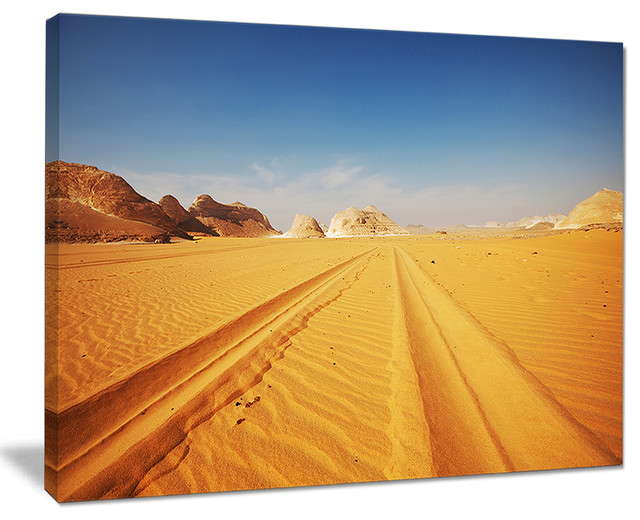 "Road in White Desert Egypt" Modern Landscape Wall Art Canvas, 40"x30 ...