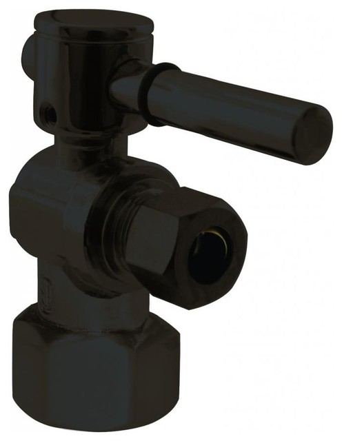 Angle Stop Kit, 1/4-Turn Lever Handle In Oil Rubbed Bronze ...