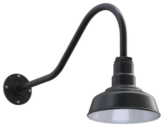 Indoor and Outdoor Barn Sconce, 23" Gooseneck, Hawthorne - Farmhouse ...