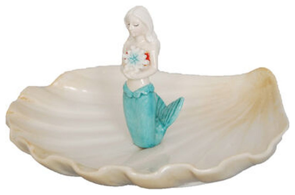 December Diamonds Calm Shores Mermaid Shell Dish - Contemporary ...