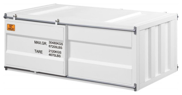 Modern Industrial Coffee Table, Cargo Container Design With Sliding ...