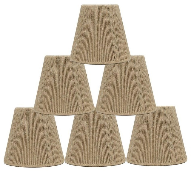 String Chandelier Lamp Shade, 3x5x4.5", Set of 9 - Beach Style ...