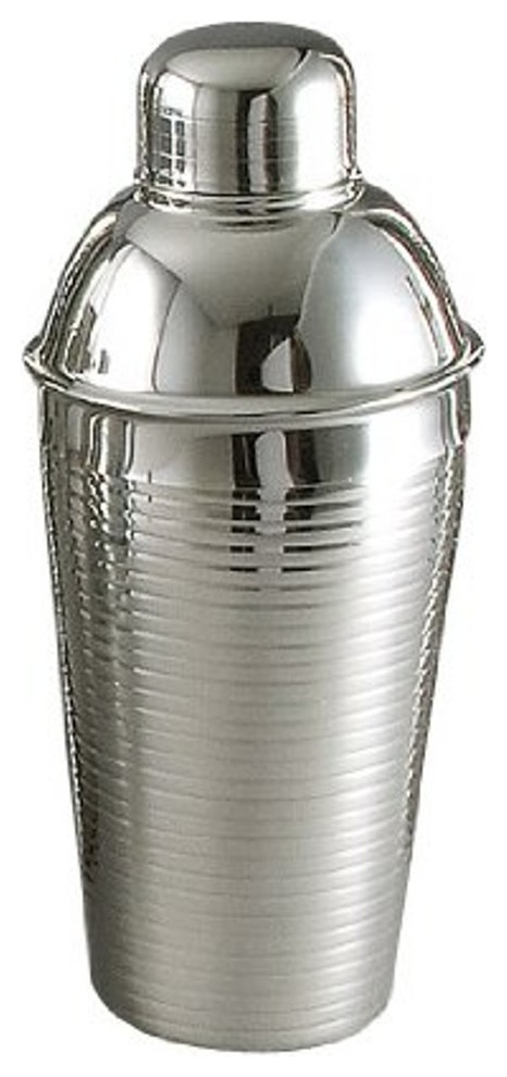 Elegance 22oz Stainless Steel Lines Cocktail Shaker - Contemporary ...
