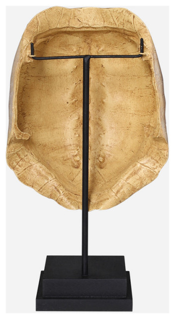 Faux Yellow Footed Tortoise Shell on Stand - Contemporary - Decorative ...