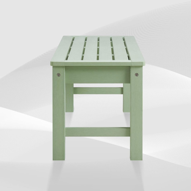 Outdoor Bench, Polystyrene Construction With Straight Legs & Slatted ...