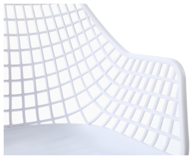 22.5 Inch Chair White (Set of 2) White Contemporary - Contemporary ...