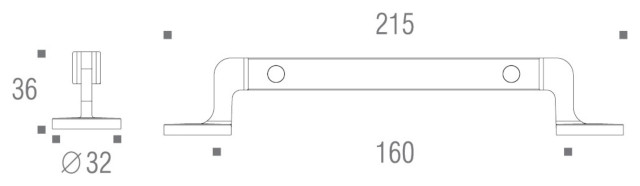 Manico di Coltello Wood Handle Centers 6 1/2" Antique Nickel ...