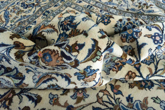 Persian Rug Keshan 13'7"x9'7" Hand Knotted, 13'7"x9'7" - Traditional ...