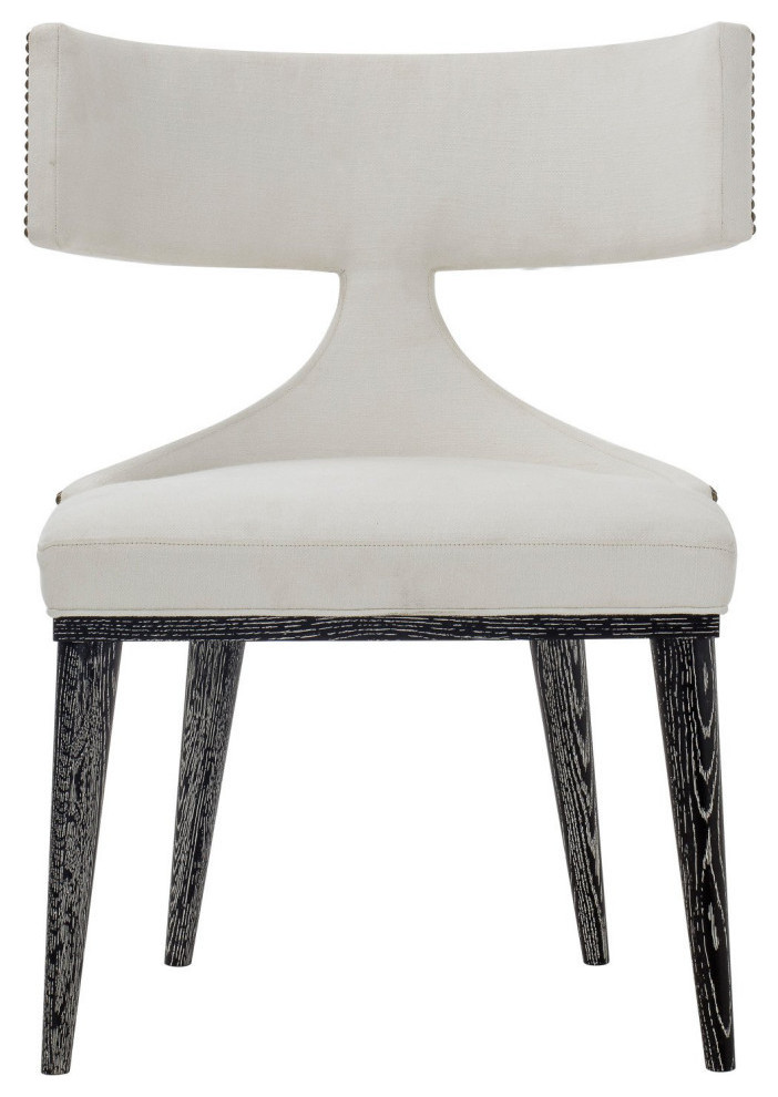 Ross Dining Chair Mezula Oyster/Upholstered Black Set of 2 - Farmhouse ...