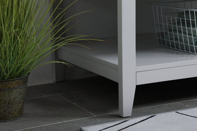 Archie Single Bathroom Vanity With Backsplash, 36" - Transitional ...