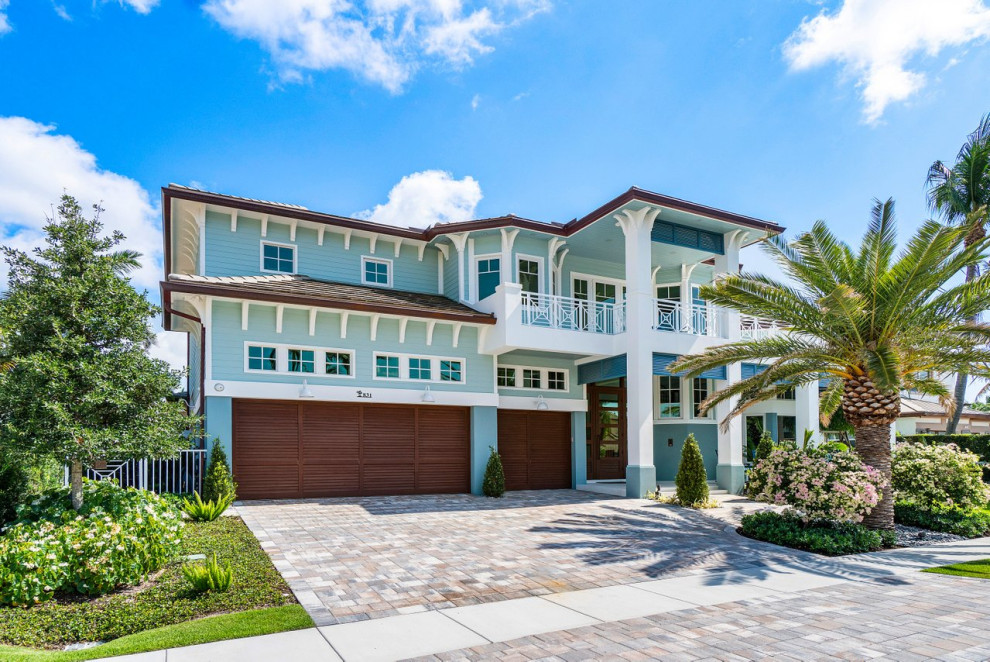 Coastal Custom Home Build | Boca Raton - Beach Style - Exterior - Miami ...