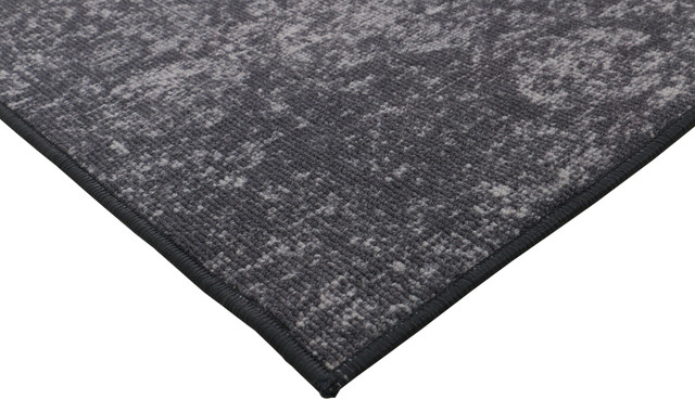 RugSmith Gray Rococo Distressed Boho Area Rug, 3'x5', 5'x7 ...