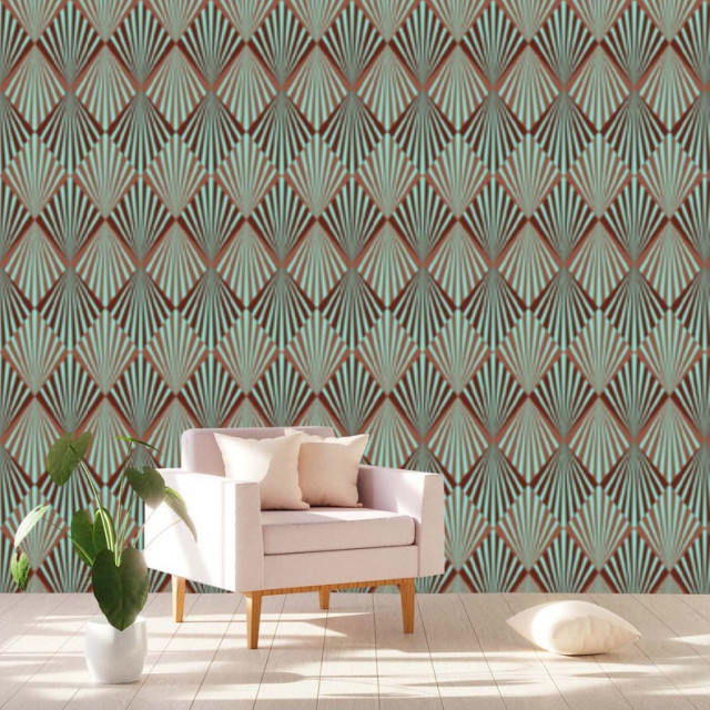 Geometric Art Deco Wallpaper - Toronto - by PrintMySpace | Houzz AU