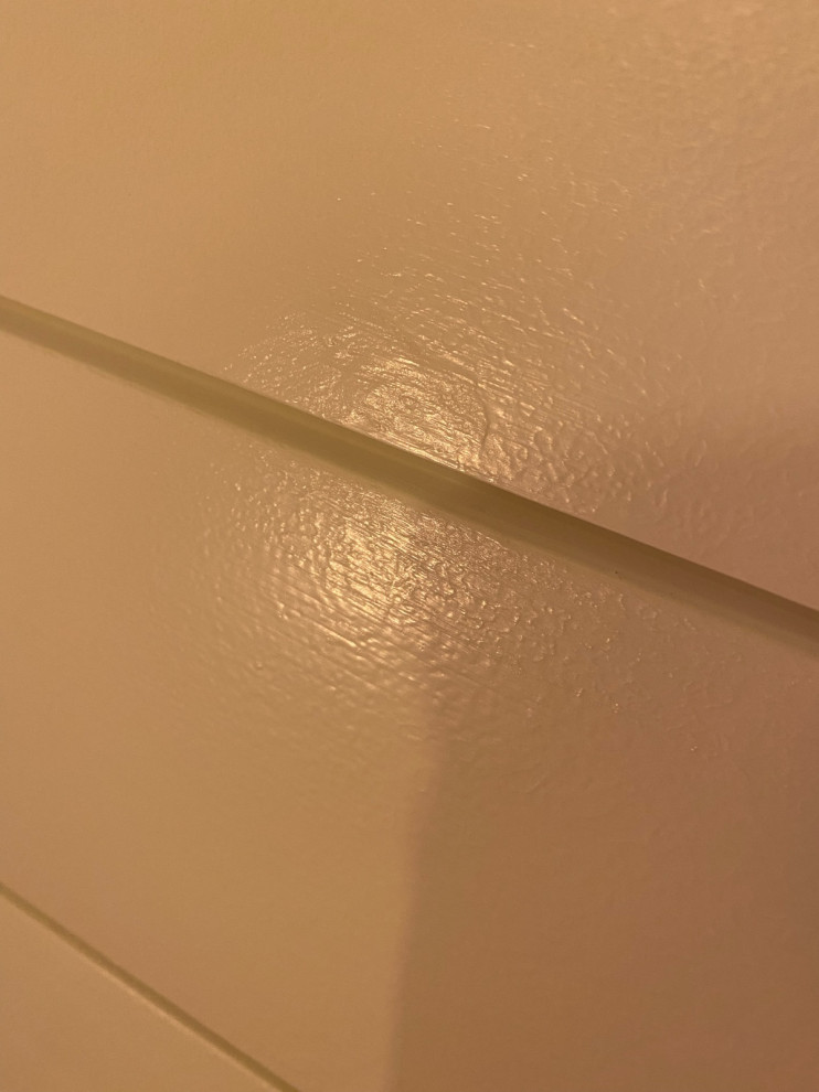 mail patch showing through shiplap