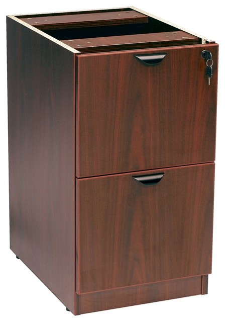 Boss Full Pedestal File/File, Mahogany - Transitional - Filing Cabinets ...