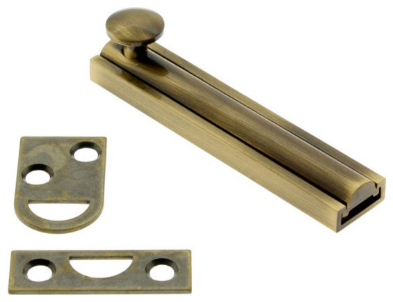 Genuine Solid Brass 3" Surface Bolt - Contemporary - Pocket Door ...