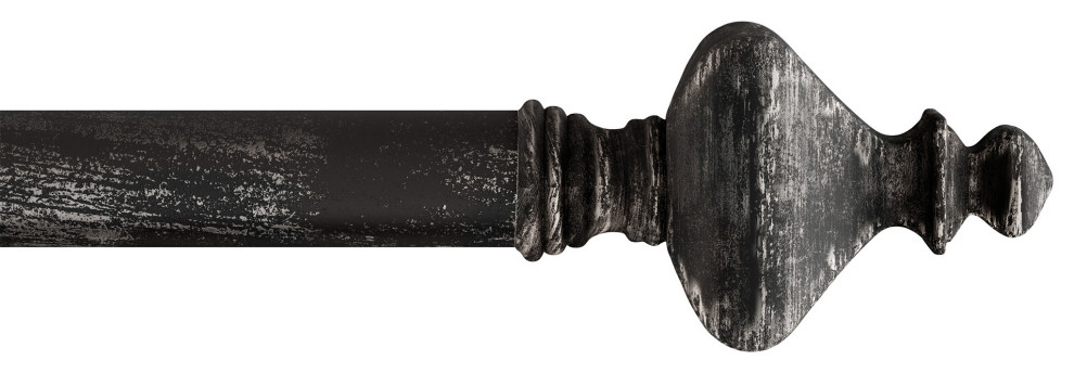 1" Curtain Rod- Decorative Modern Turned Finials For Home Decor, 66 ...