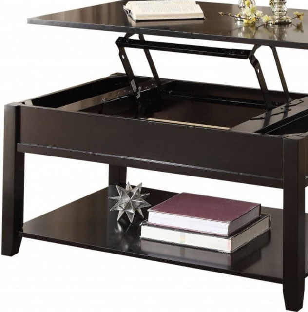 Modern Coffee Table, Wooden Frame With Bottom Open Shelf & Lifting Up ...