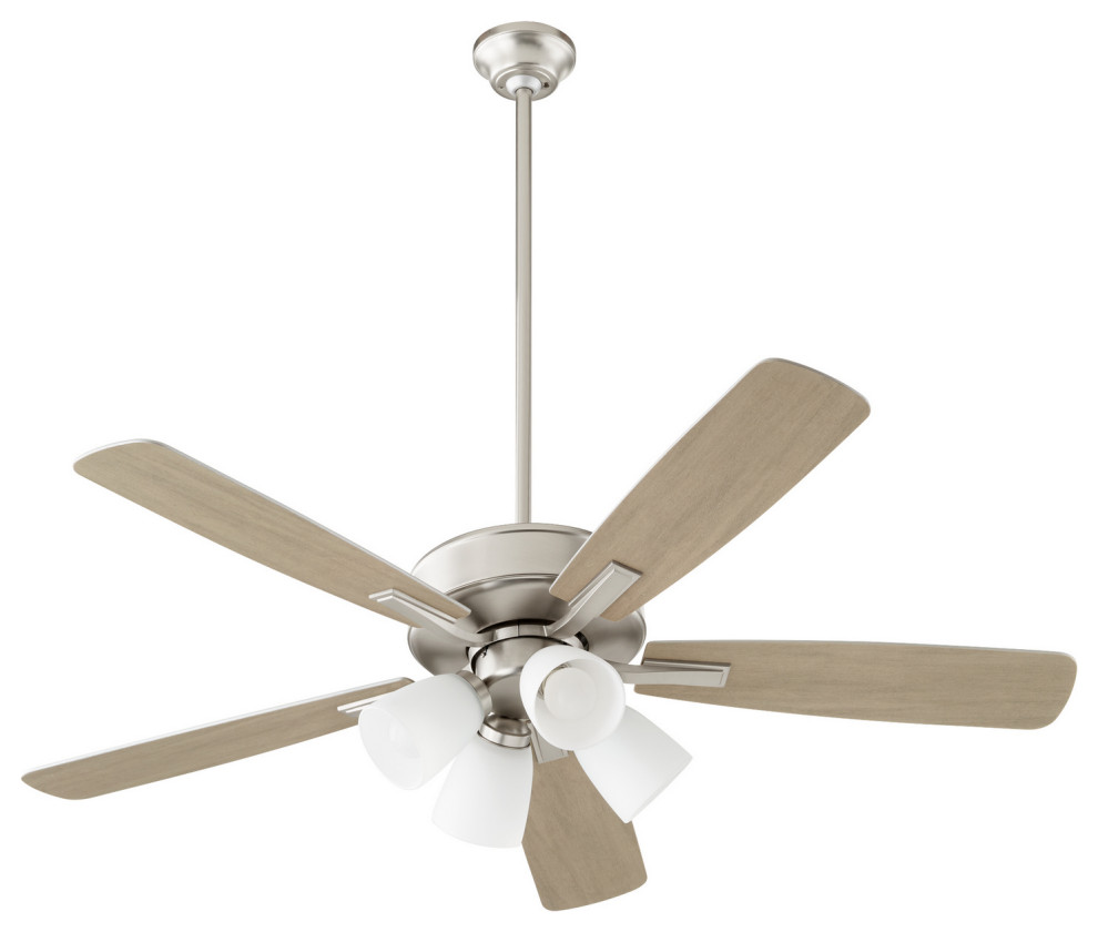 Ovation Transitional Ceiling Fan in Satin Nickel - Transitional ...