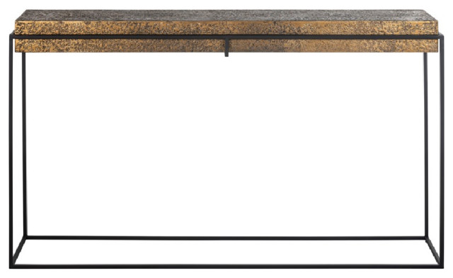 Rustic Gold Console Table | OROA Dover - Industrial - Console Tables - by OROA - Distinctive ...
