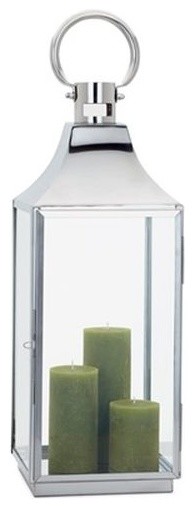 Torre and Tagus Portico Stainless Steel Lantern, Large - Contemporary ...