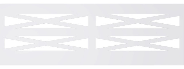 32"Hx94 1/2"W Farmhouse Fence PVC Wainscot Paneling Kit, 32"H - Wall ...