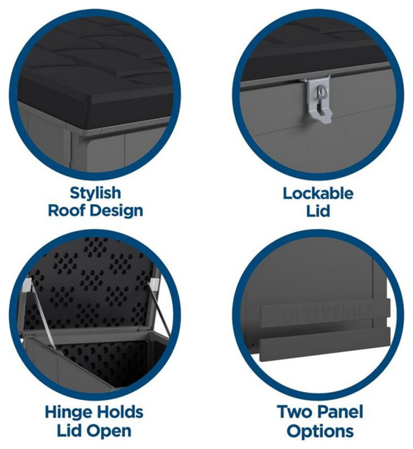 COSCO Outdoor Living BoxGuard Large Lockable Package Delivery Box in ...