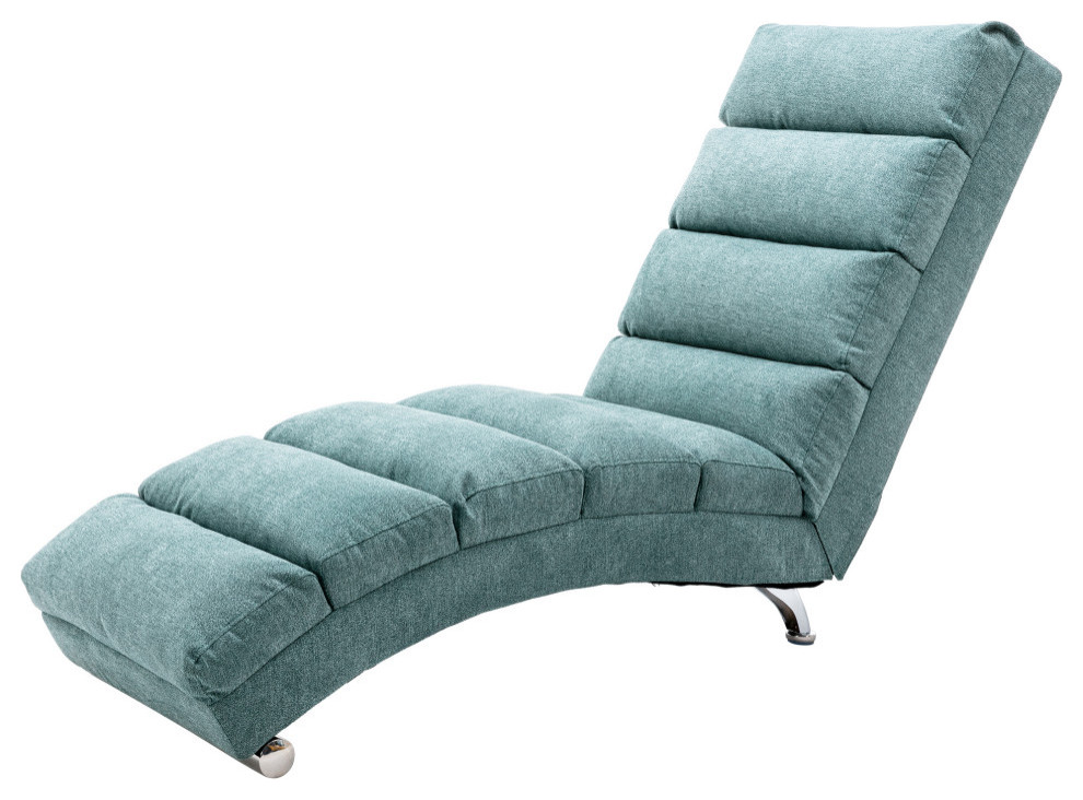 Linen Chaise Lounge Indoor Chair Modern Long Lounger - Contemporary ...
