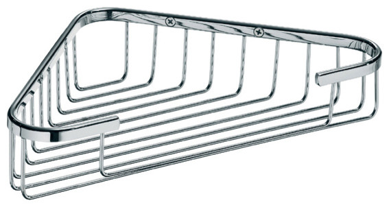 Filo Shower Basket, Polished Chrome - Contemporary - Shower Caddies ...